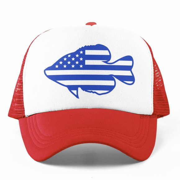 Accessories | Usa Flag Fill Crappie Fishing Foam Trucker Hat Mesh ...